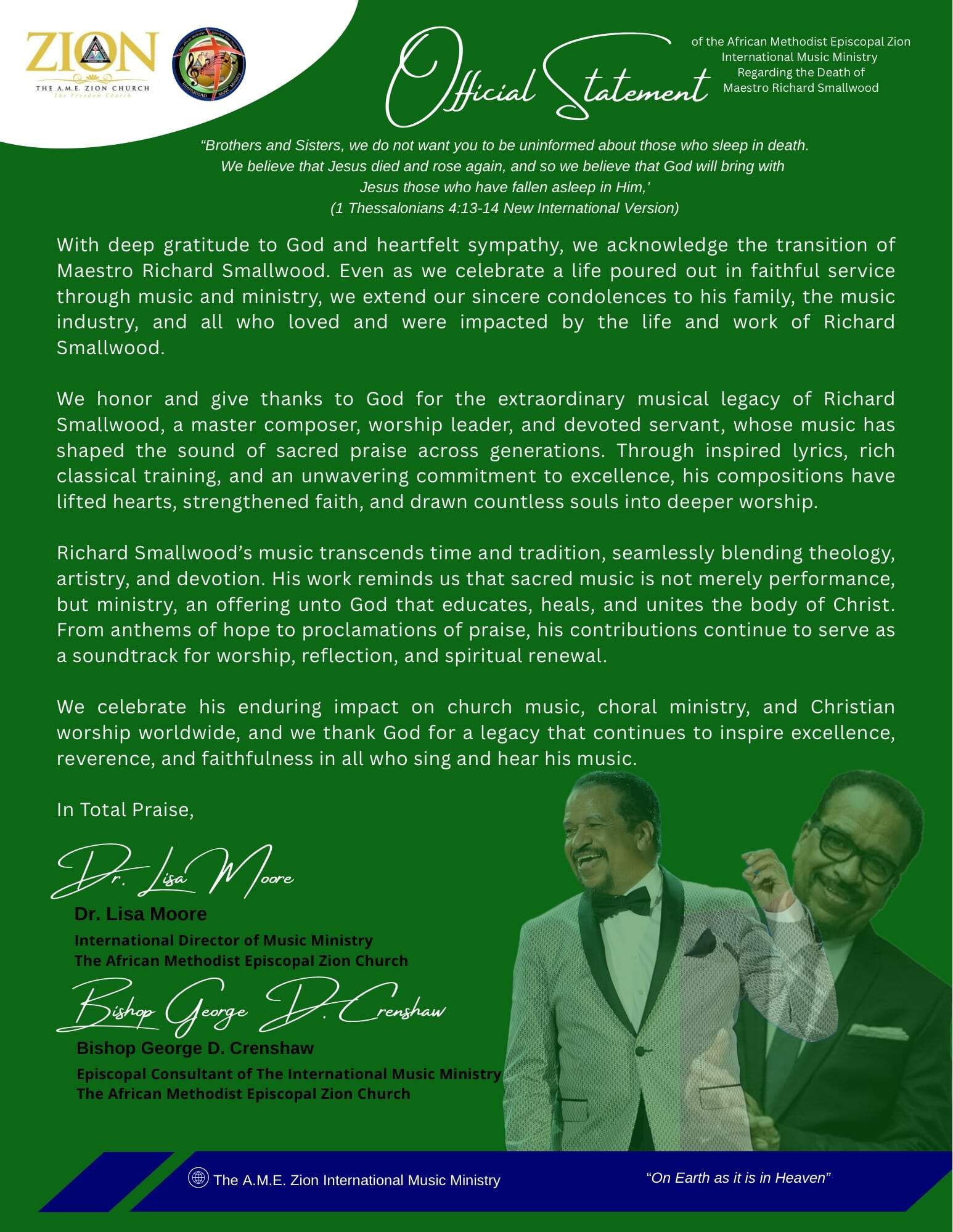 Official Statement of The African Methodist Episcopal Zion ...